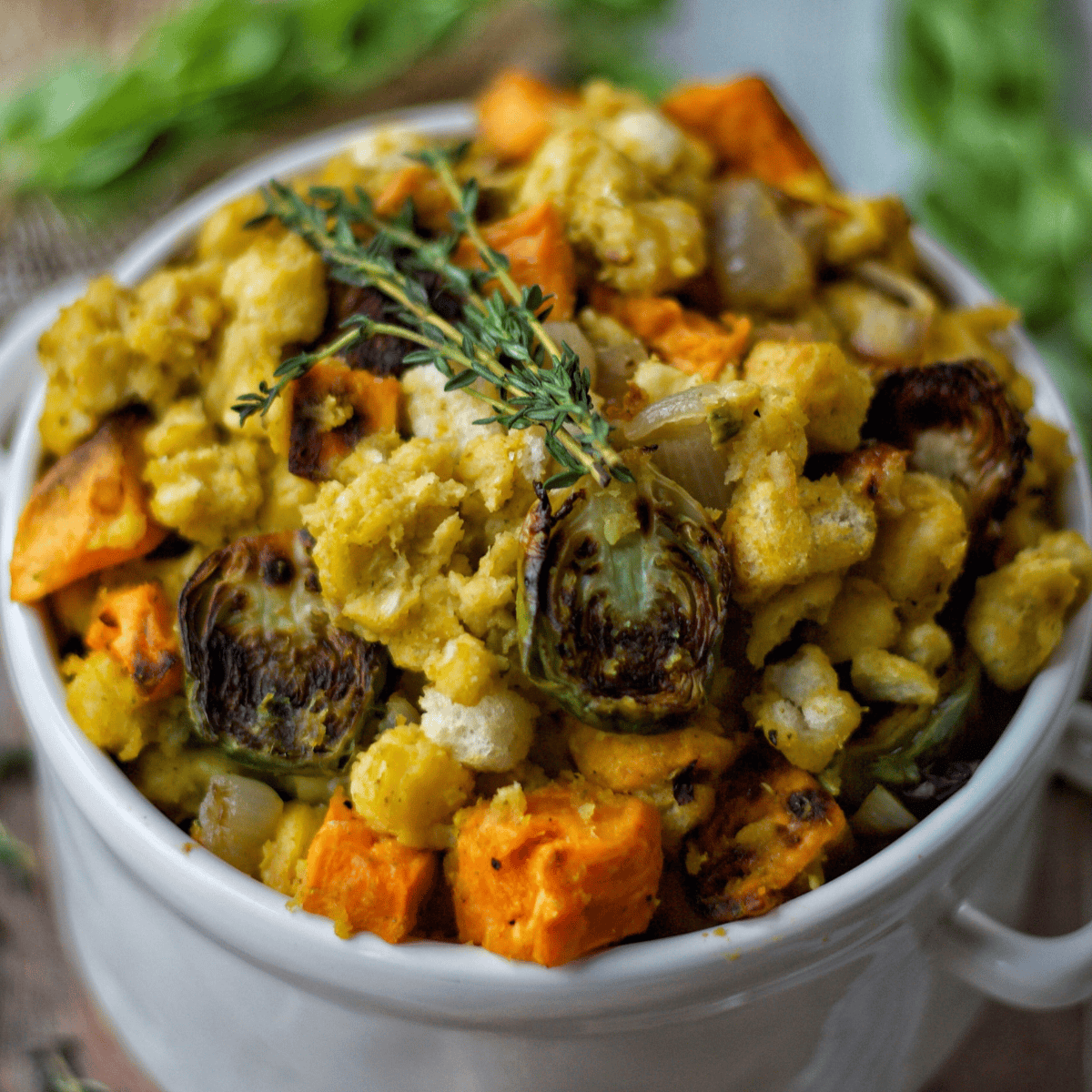 Roasted Vegetable Stuffing - Plantifully Based