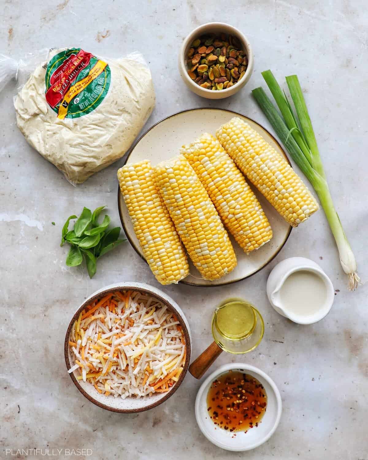 Sweet Corn Pizza - Plantifully Based