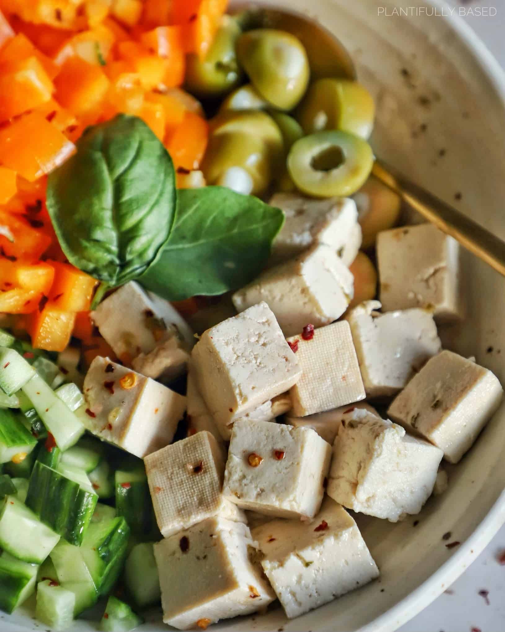 Easy Vegan Feta - Plantifully Based