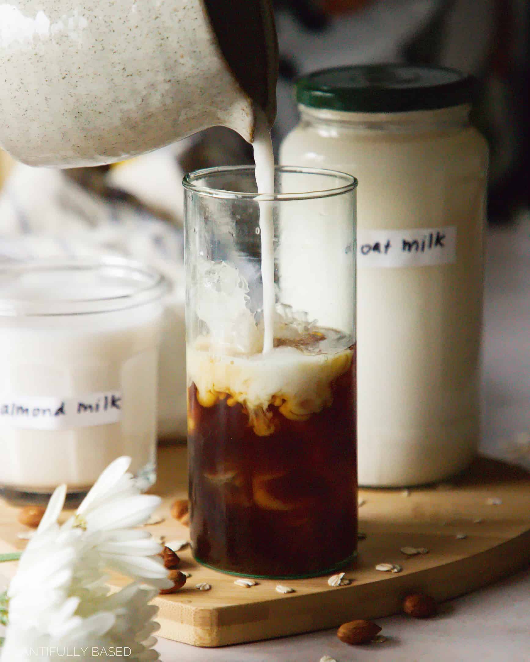 Homemade Almond & Oat Milk (Only 2 Ingredients) - Plantifully Based