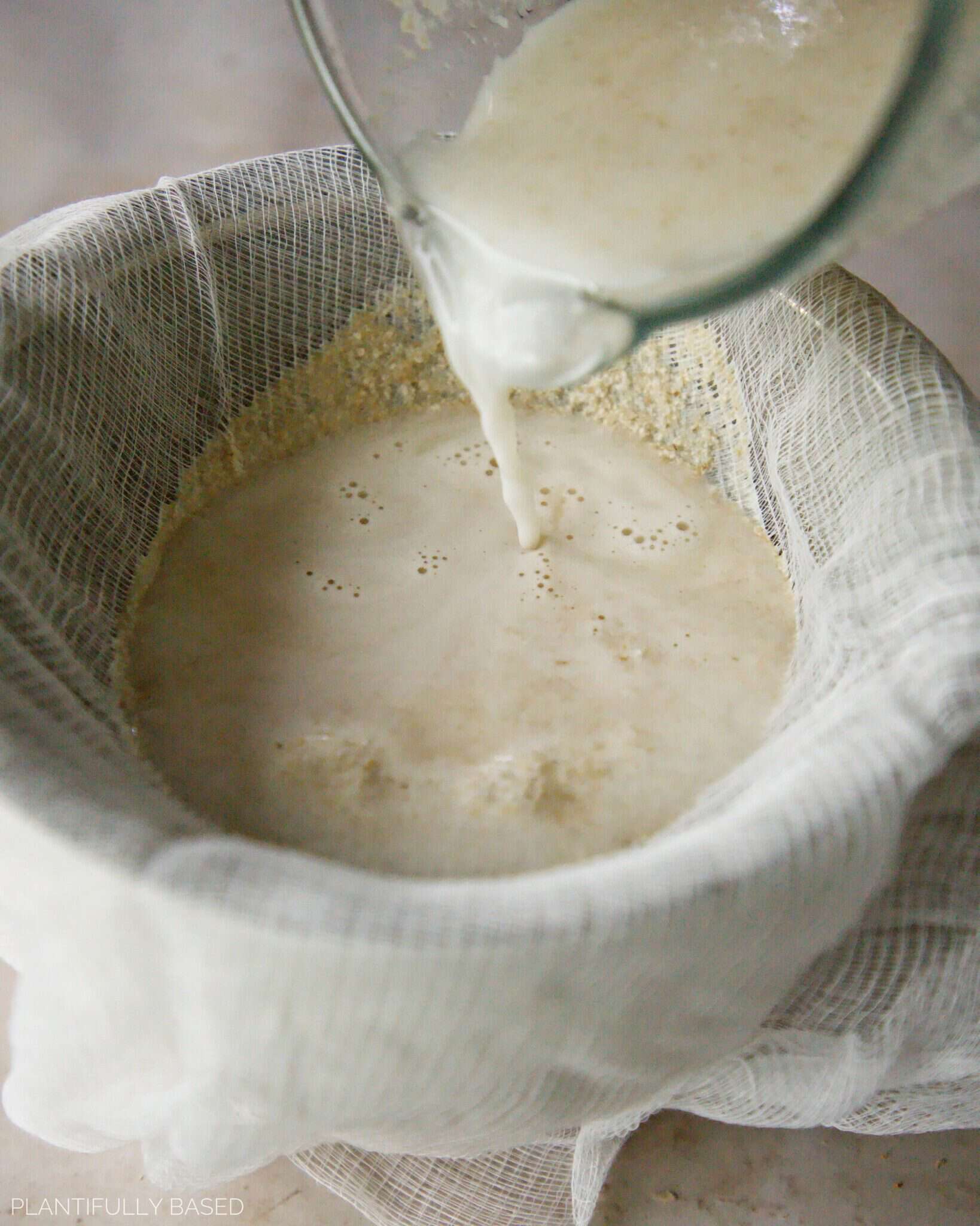 Homemade Almond & Oat Milk (Only 2 Ingredients) - Plantifully Based