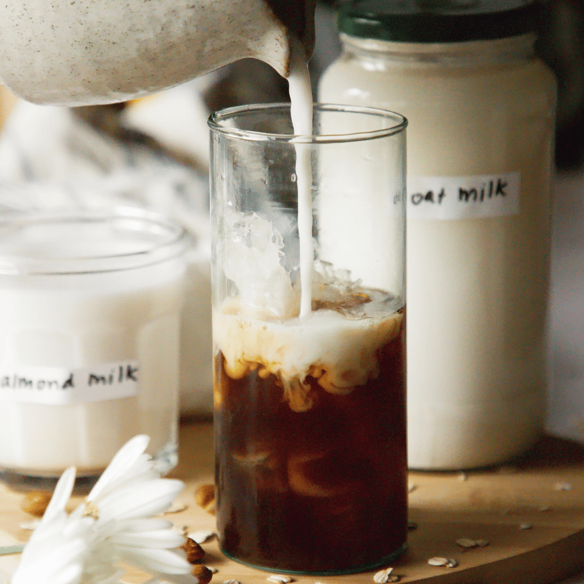 Homemade Almond & Oat Milk (Only 2 Ingredients) - Plantifully Based