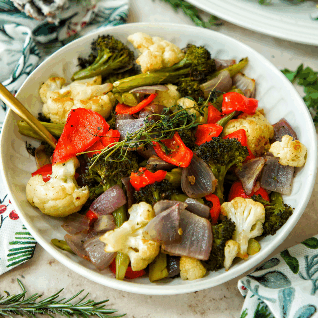 Holiday Roasted Vegetable Medley - Plantifully Based