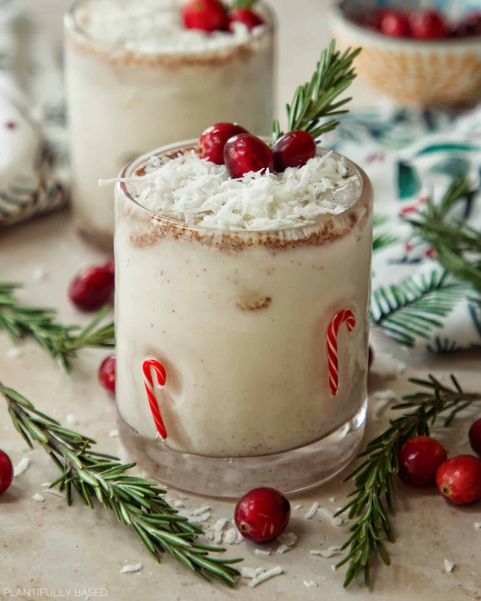 White Christmas Mocktail (Dairy Free & Coconut Based) - Plantifully Based